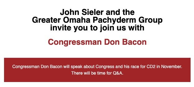 Pachyderm Luncheon with Congressman Don Bacon – DCRP